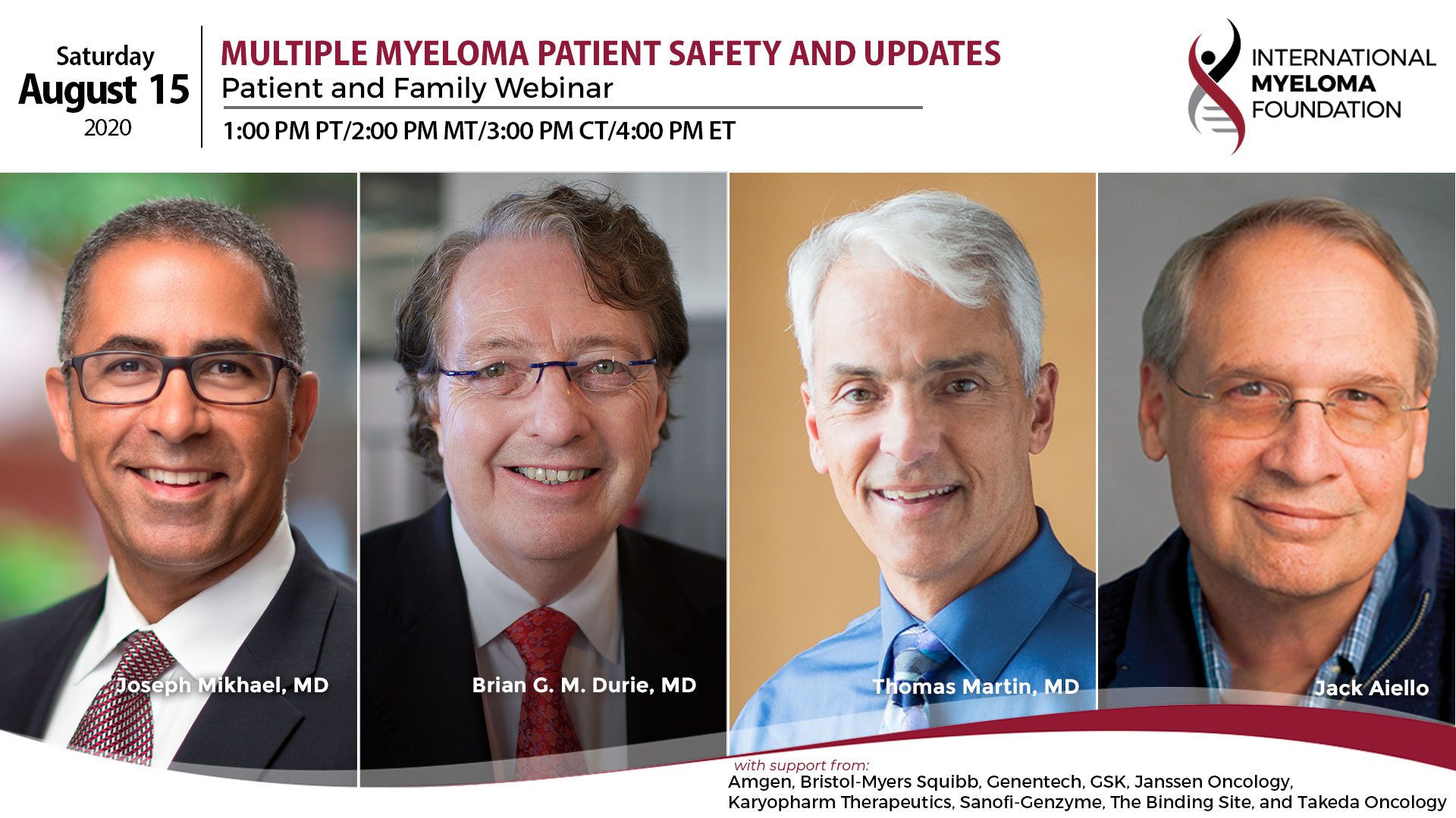 Multiple Myeloma Patient Webinar 2020 | Int Myeloma Fn