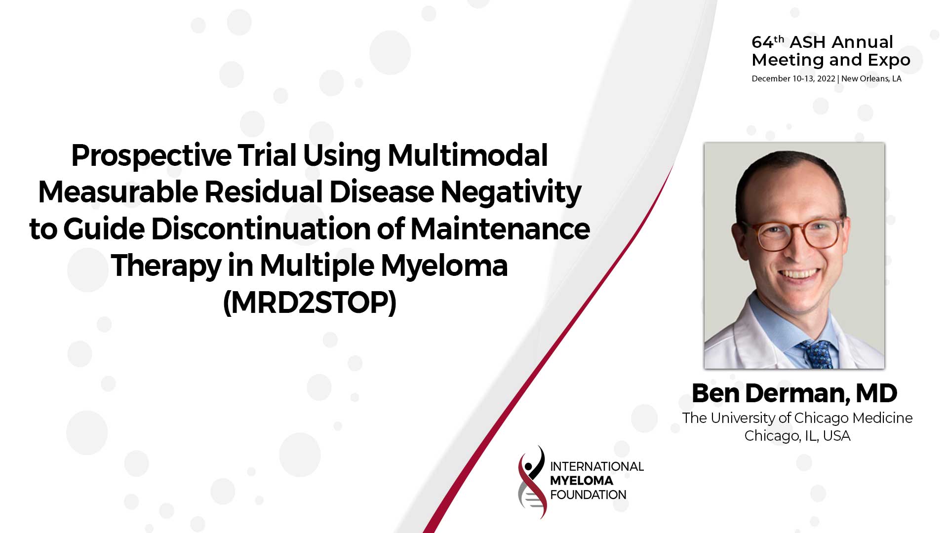 Can MRD negativity discontinue maintenance treatment? | Int Myeloma