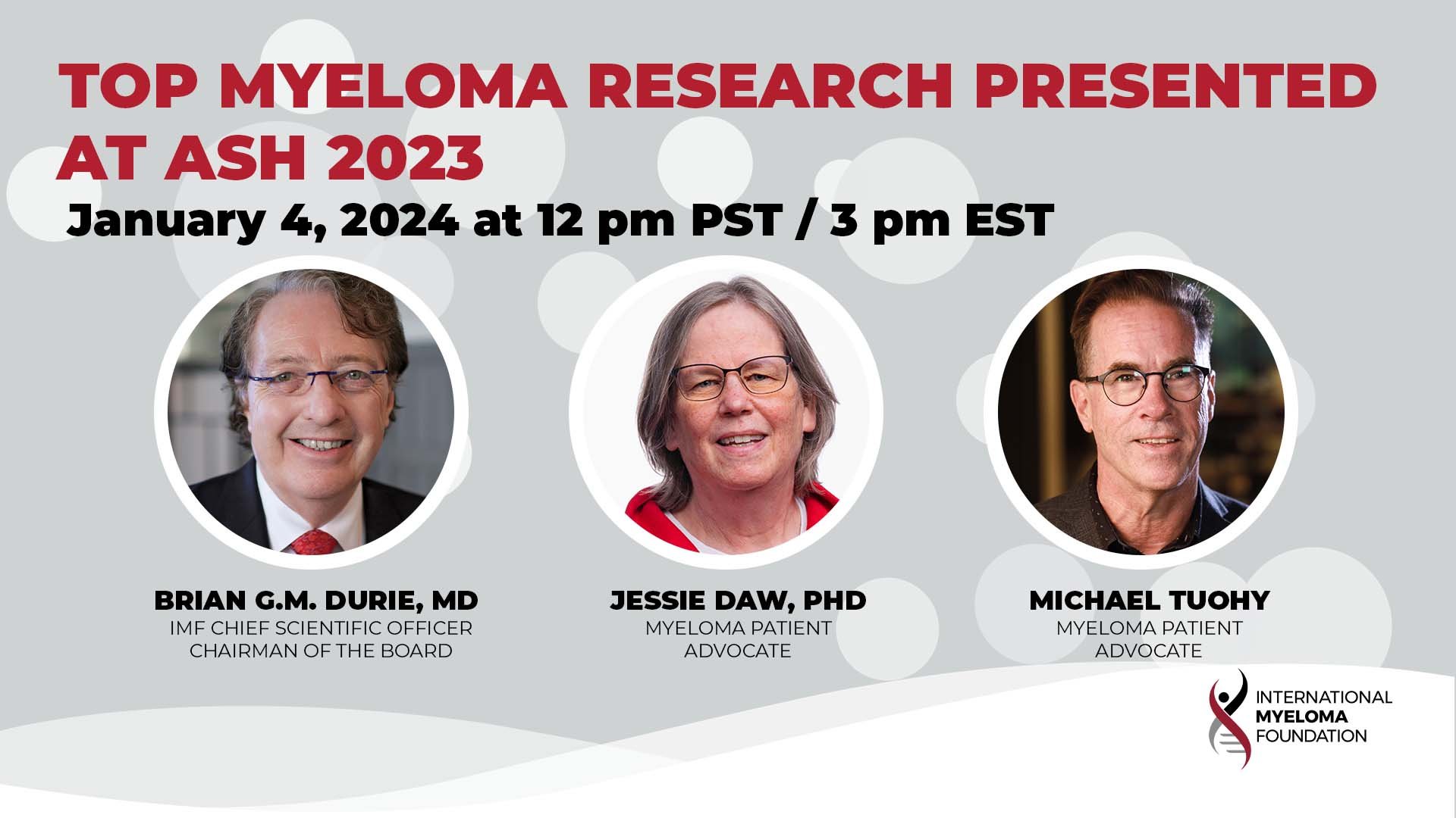 IMF at ASH 2023 | International Myeloma Foundation